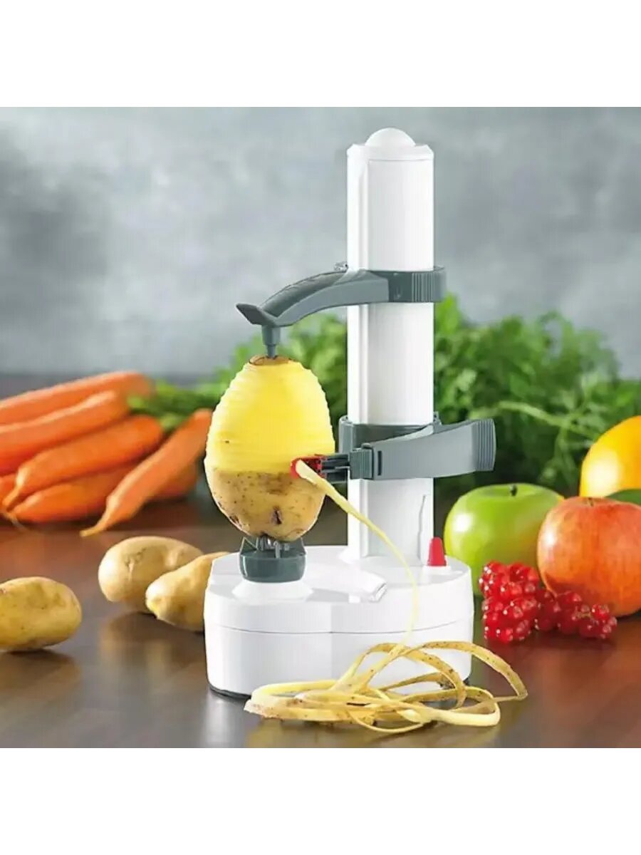 Электрическая картофелечистка "Без бренда", ABS/нерж. сталь, белая