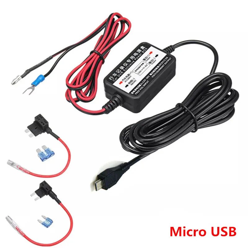 Автомобильный адаптер питания Micro USB 12-24В 5В 2.5A