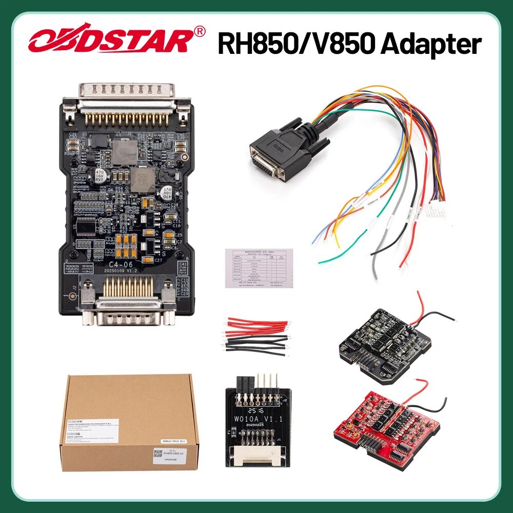 Комплект адаптеров OBDSTAR RH850/V850 работает с X300 Classic G3, X300 PRO4, P50 для MQB AKL, сбросом подушки безопасности, приборной панелью, ELV, BCM