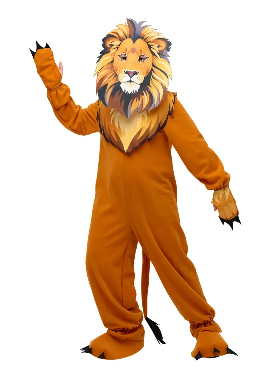 Карнавальный костюм Лев (Волшебник изумрудного города), коричневый, XL (140-146 см)