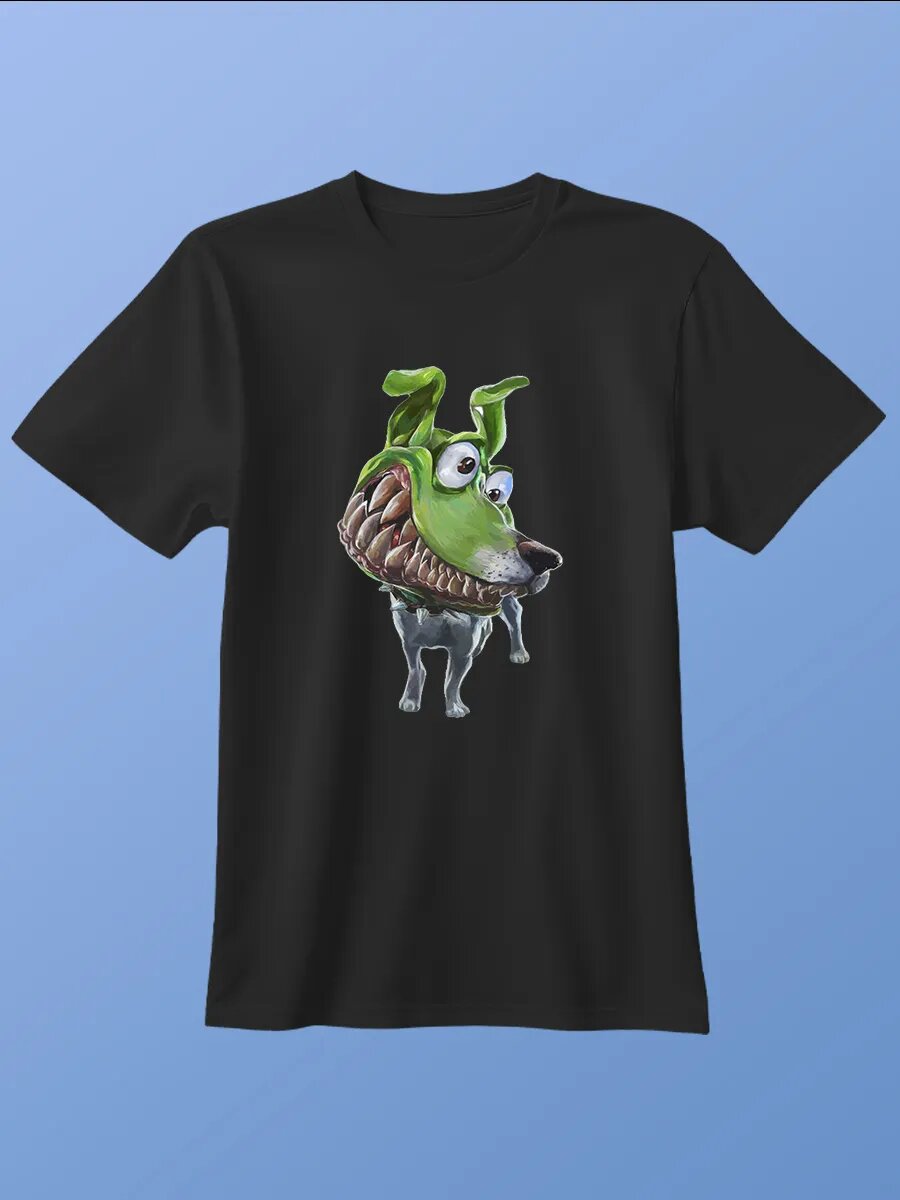 Футболка зубастый пёс маска