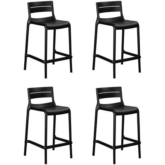 Стул полубарный Dobrin NESSA (черный (B-03)) (4 шт/уп)