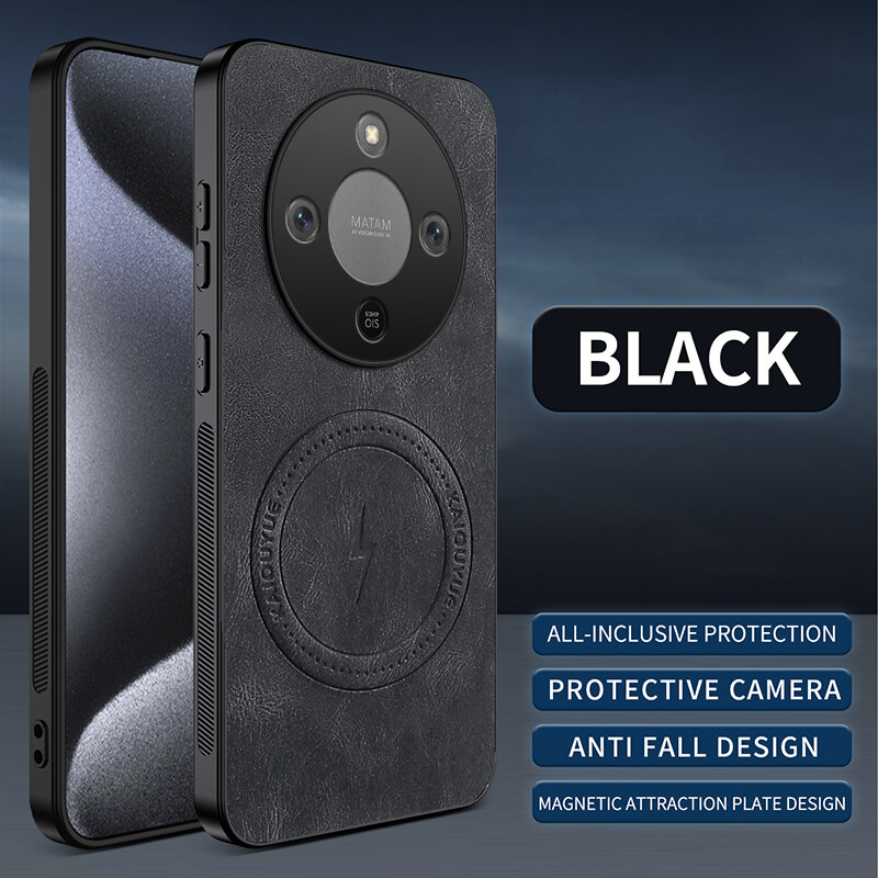 Чехол для Honor X9D / Хонор X9d Роскошная модная кожа, , MagSafe, антиударный Защитная оболочка