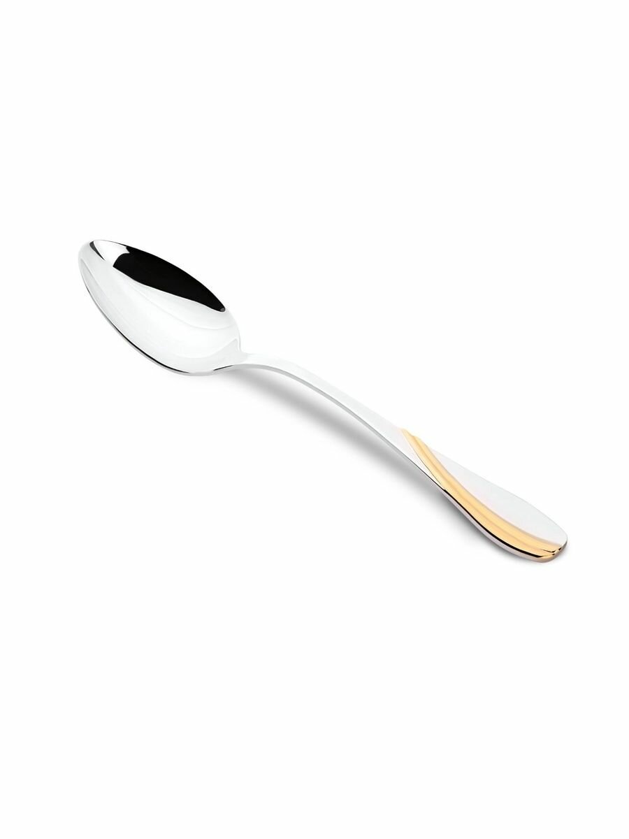 Ложка десертная из серебра 925 пробы с позолотой