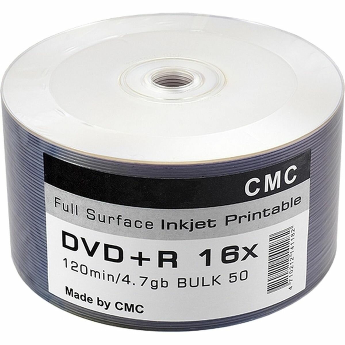 Оптический диск DVD+R CMC 4.7Gb 16x Bulk, 50шт. Full Ink Print (2055998)