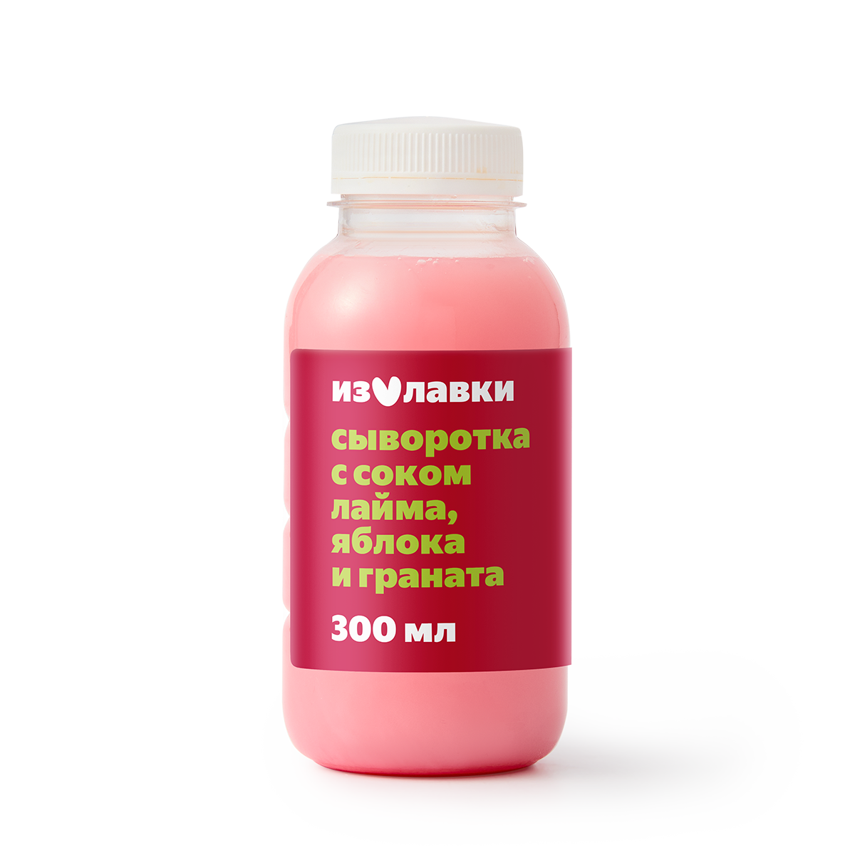 Напиток Из Лавки "Сывороточный", с соком, яблоко-гранат-лайм, 0,3 л