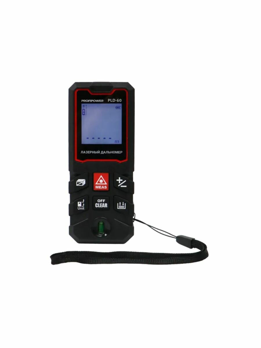 Лазерный дальномер строительный PROFIPOWER 60 метров PLD-60, Диапазон измерения 0-60 м, Единицы измерения метр, фут, дюйм