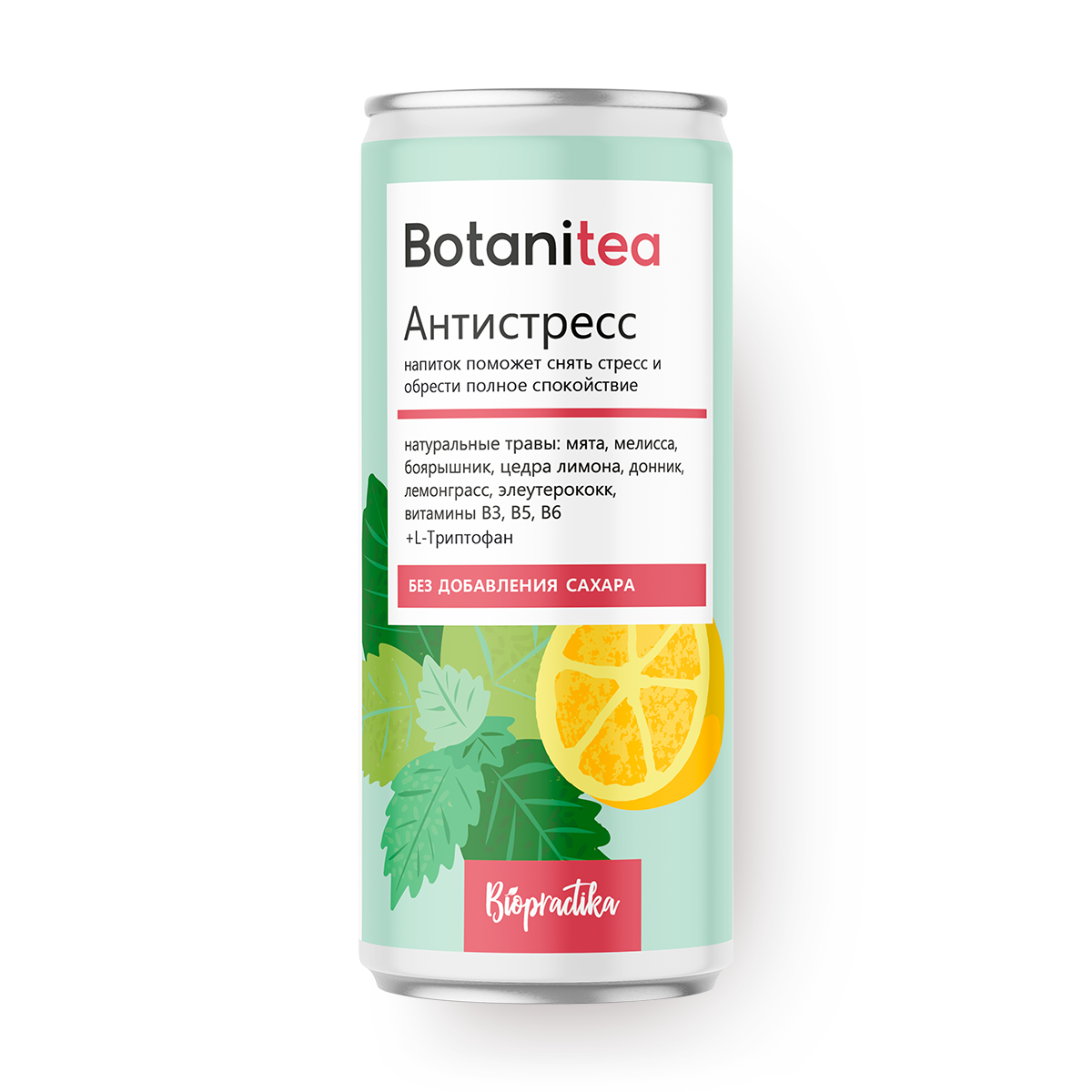 Напиток Botanitea "Antistress", слабогазированный, в металлической банке, 0,33 л