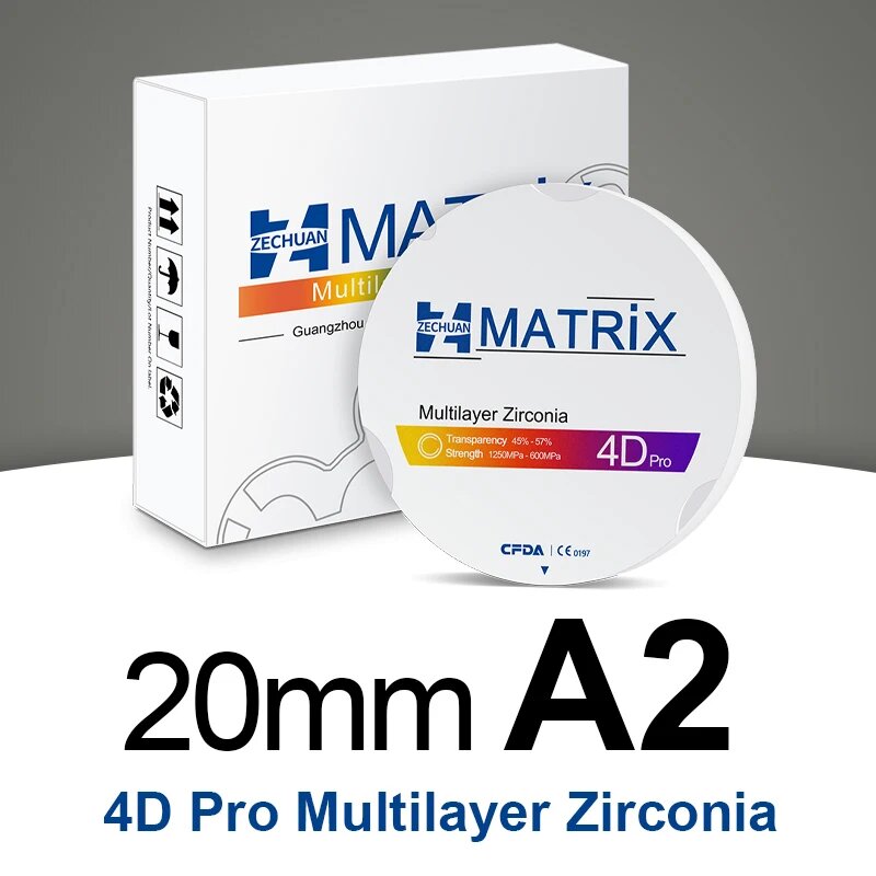 Циркониевый блок ZECHUAN MATRIX 4D Pro 95 мм 95x20mm A2