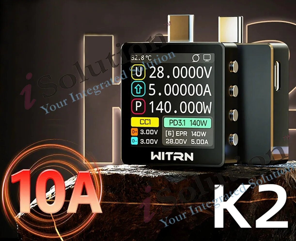 Тестер мощности K2 Black 36V + 2 шт. защитное стекло — фото 1