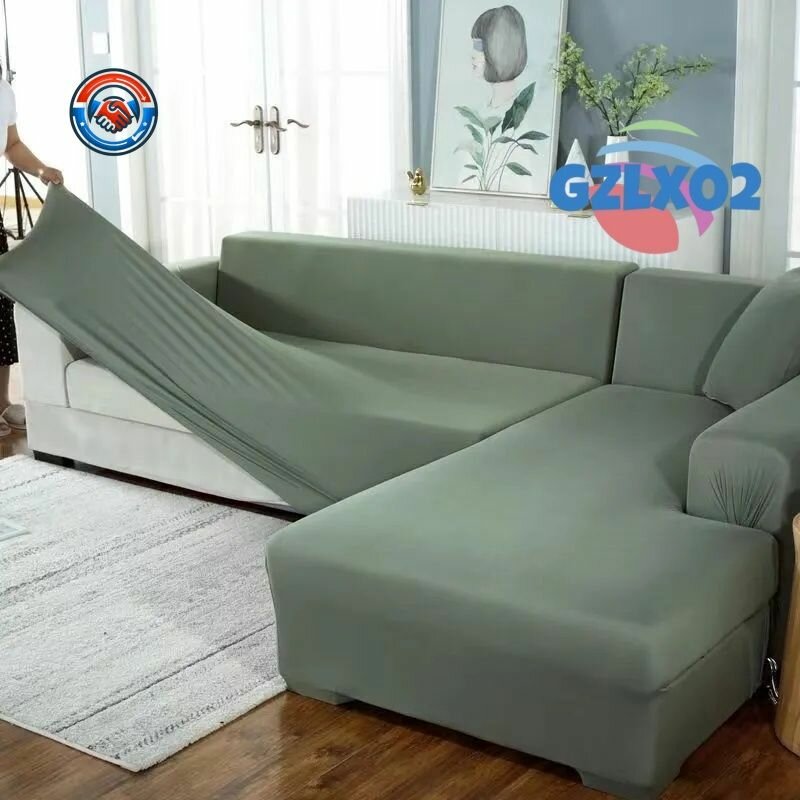 Комплект чехол для дивана модульный, эластичный и дышащий, защита от пыли и пятен, 4 размера, рисунок равнина, легко надеть, преображение интерьера за минуты