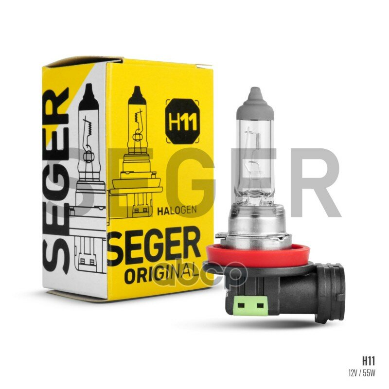 Лампа SEGER H11-12-55 Standart Replacement 3500K (Made in Korea) SEGER арт. 207218 - высокое качество товара по низкой цене
