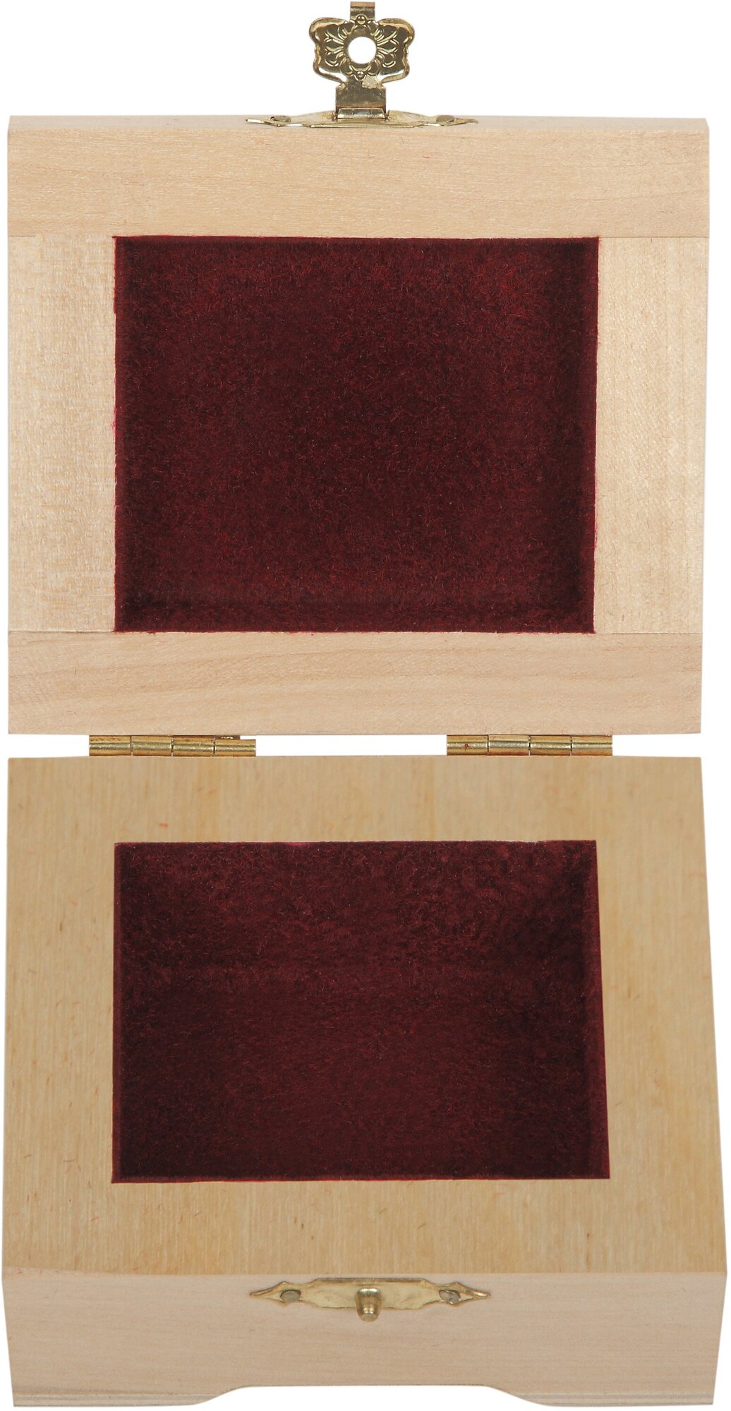 Шкатулка для декупажа и росписи 9*8*5 с внутренним покрытием флоком