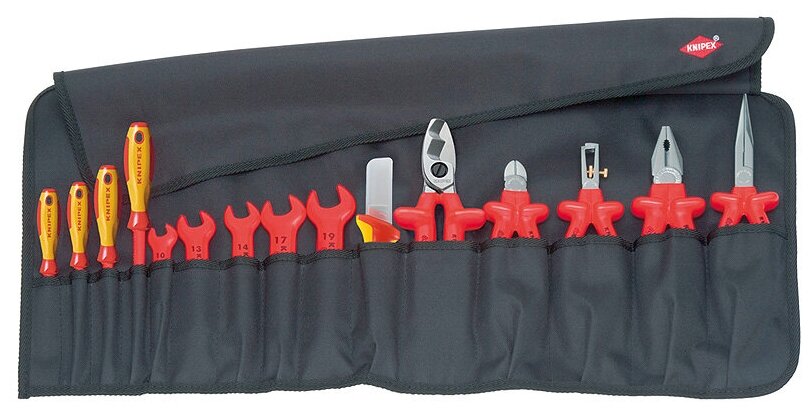 Набор инструмента VDE в мягком планшете, 15 пр. Knipex KN-989913
