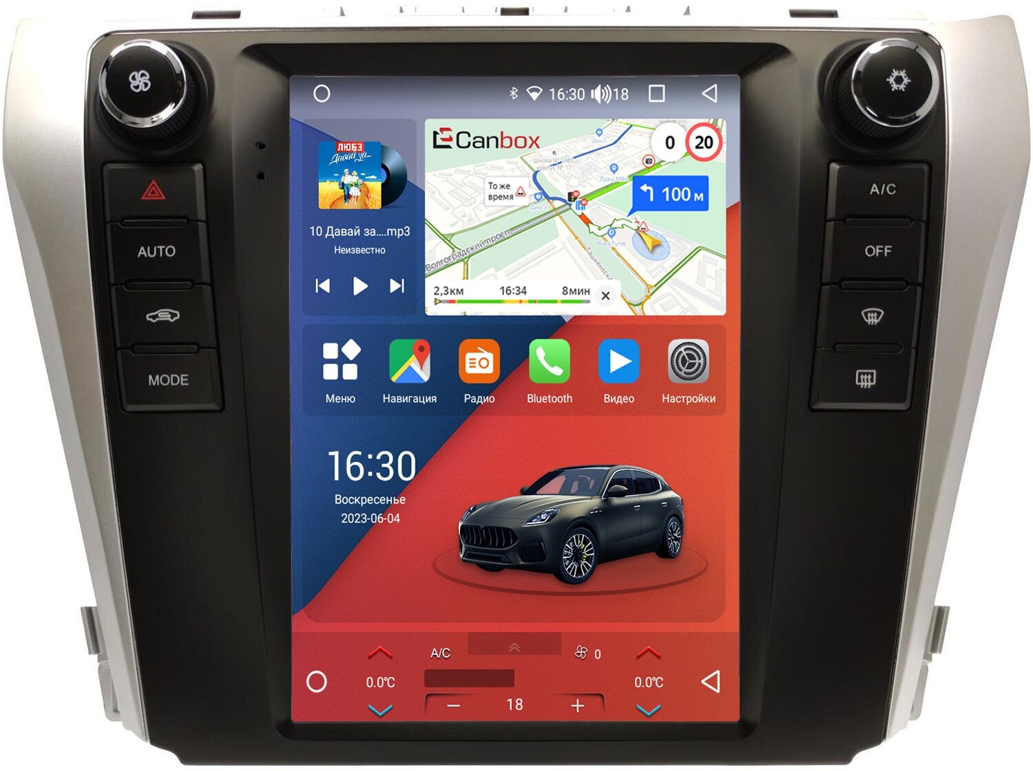 Штатная магнитола Toyota Camry XV50 2011-2014 (Тип 2) Canbox PRO-Line (Tesla) 9.7" 6/128 7882-A22S18 Android 13 (4G-SIM, DSP, QLed)