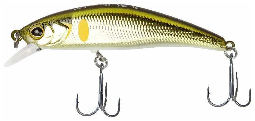 Воблер минноу на щуку/на головля/на судака/на окуня/на форель JACKALL Tricoroll Ryushin 53HW цв. gold ayu
