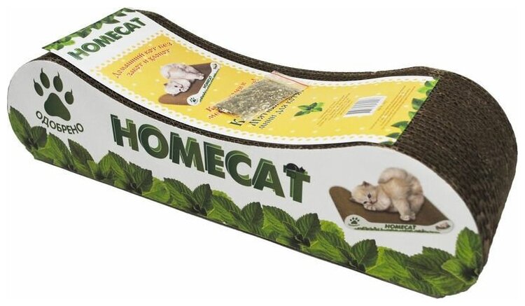 HOMECAT когтеточка мятная волна 41 х 12 х 10 см.