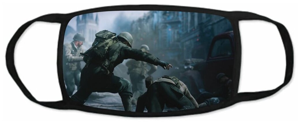 Маска на лицо Call of Duty, Кол оф Дьюти №4, Взрослая - 20 на 12,5 см