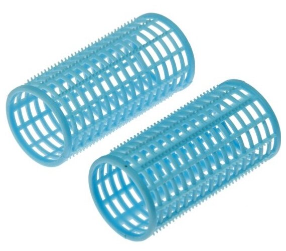 Бигуди пластик Dewal Beauty d38 мм 10 шт голубые (в комплекте шпильки)