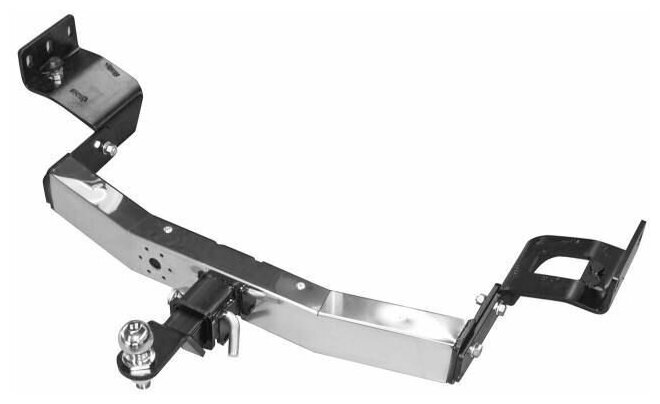 Фаркоп /съемный квадрат/ С нерж Накладкой MITSUBISHI Pajero Sport 2008-2020