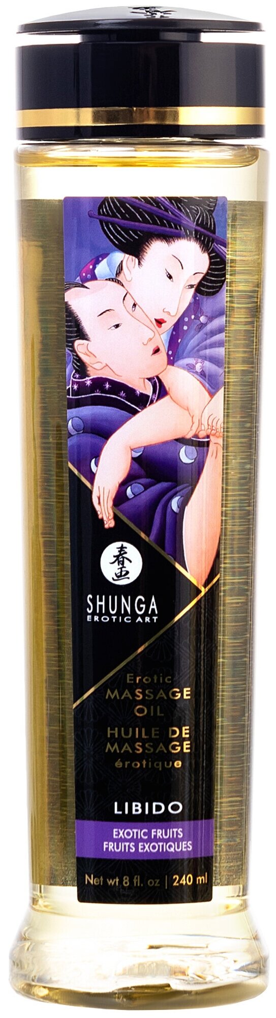 Массажное масло SHUNGA "Экзотик", бесцветное, для массажа тела, 240 мл