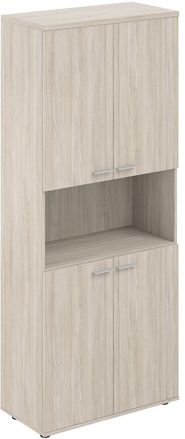 Шкаф широкий высокий с 4 малыми дверьми SIGMA SG.861. OL. OL. OL дуб светлый з. ст ЛДСП 800*400*1955