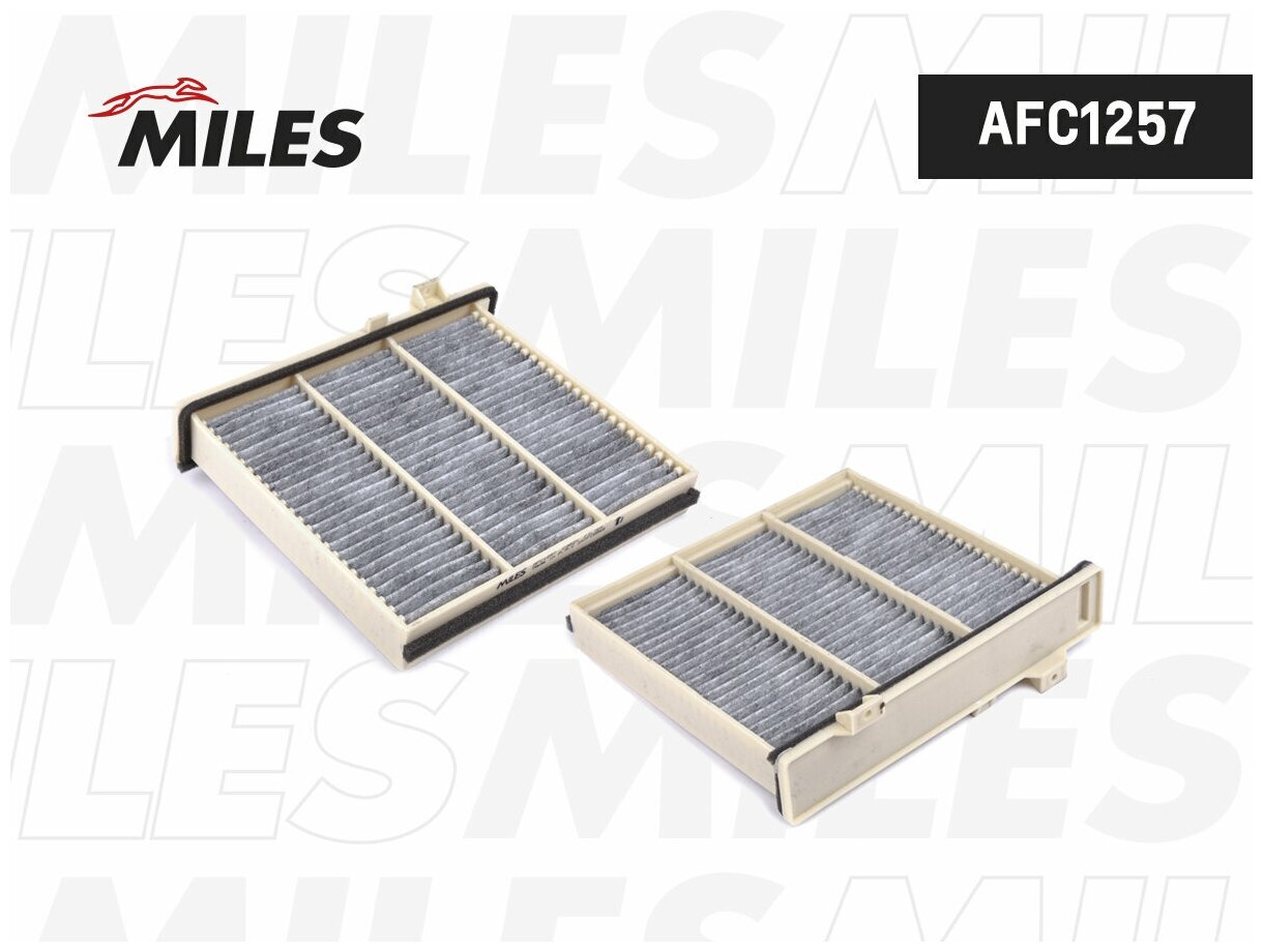 MILES Фильтр салона угольный MITSUBISHI PAJERO 91- (FILTRON K1273A, MANN CUK2230) AFC1257