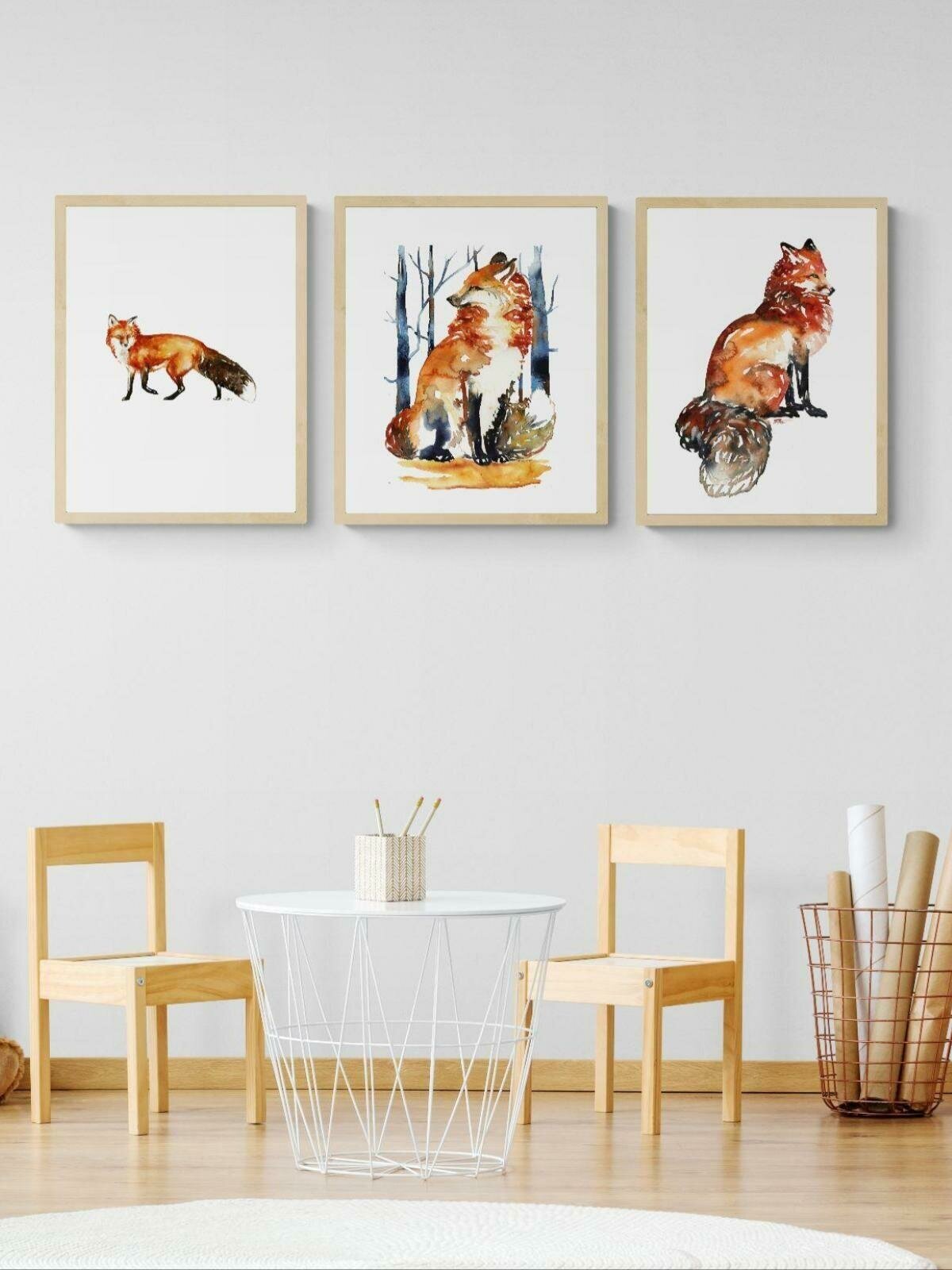 Набор из трех постеров Лисы