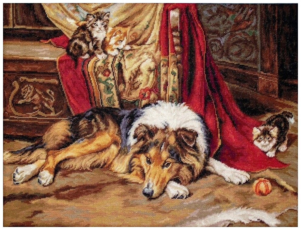 Набор для вышивания Luca-S #G585 Неохотный приятель, Гобелен, 32 x 24 см