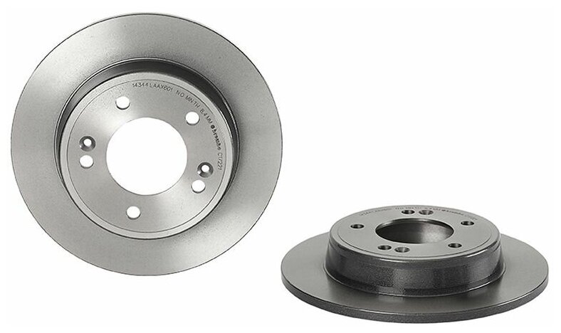 Диск тормозной задний для Hyundai Creta 15-, Elantra 10-, I30 -12, Kia Ceed 12-, Soul 14- / арт. 08C17221 / бренд BREMBO / OEM 58411-3X300