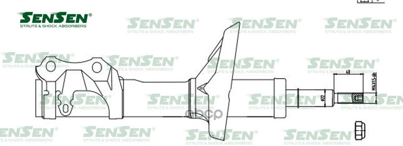 Амортизатор AUDI A4 (B5)/AUDI A6 (C5) / VW PASSAT (B5) --11.2000 газ. передний Sensen арт. 42140198