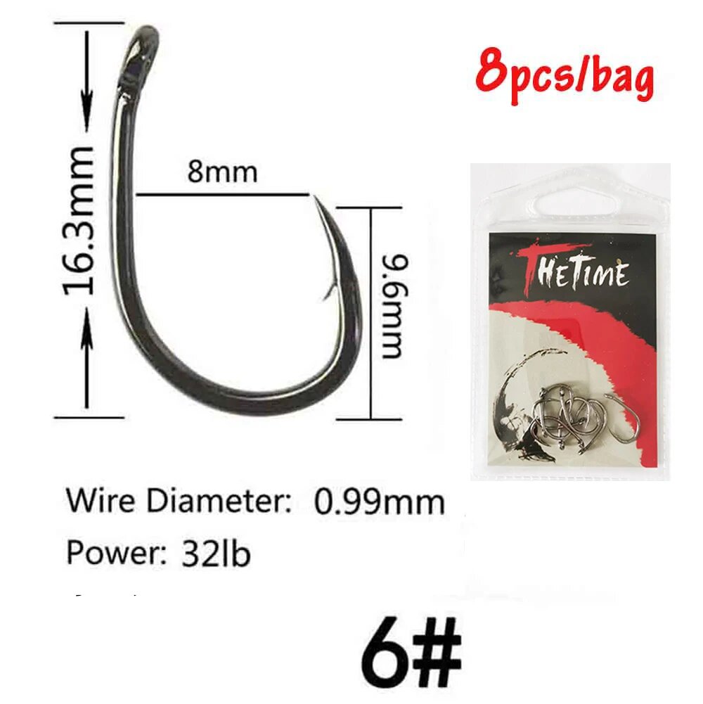 Крючки для карпа The Time Outdoor Carp 02, size6