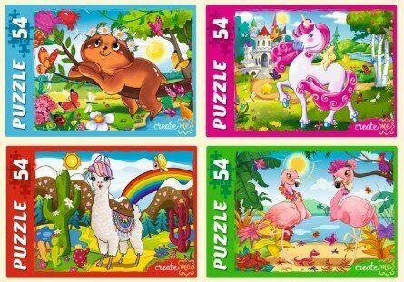 Пазлы 54 элемента. Волшебный мир животных. Арт. П54-2615