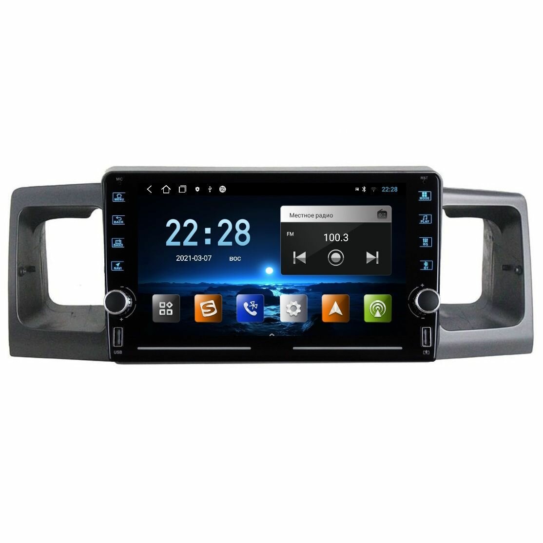 Магнитола R320 Тойота Королла E120 с правым рулем Toyota Corolla 2000-2007 - Android 12 - IPS экран