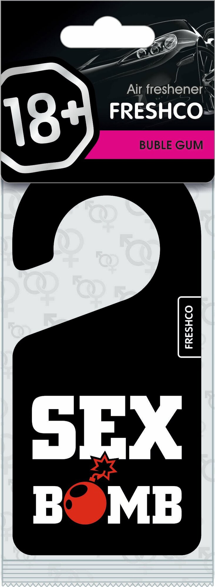 Ароматизатор подвесной для автомобиля 18+ Бабл-гам