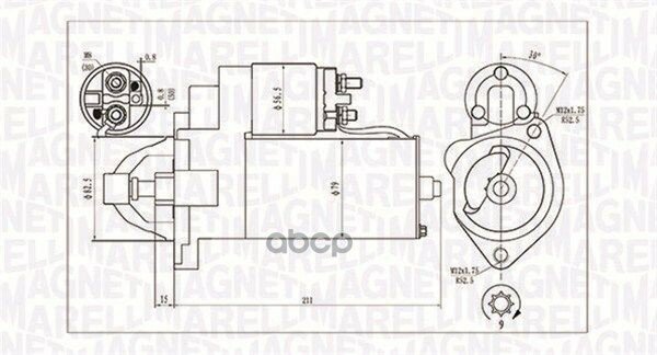 Стартер, 12В 1.8кВт Audi 80/A4, VW Passat 1.6-3.0i/TDi 86-05 MAGNETI MARELLI арт. 063720624010