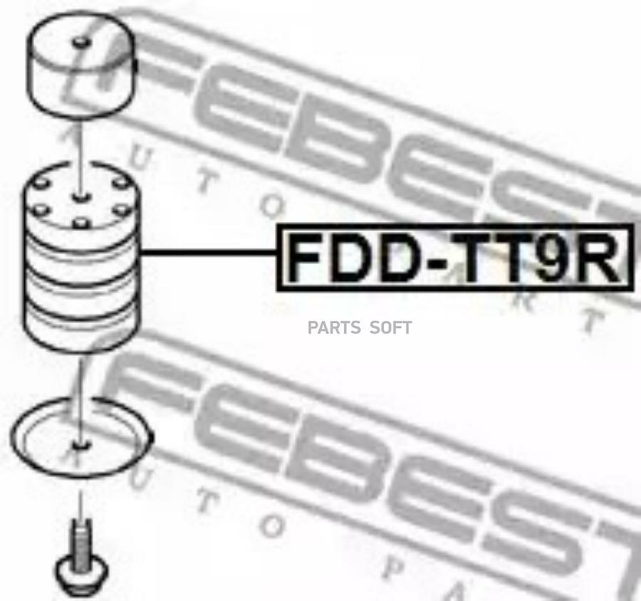 FEBEST FDD-TT9R отбойник рессоры задней FORD TRANSIT TT9 2006-2013