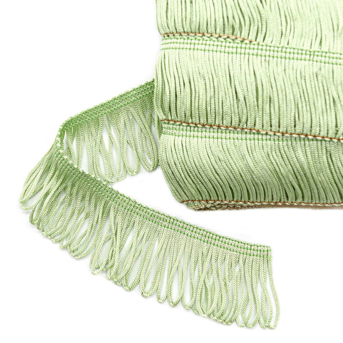 Бахрома для штор, текстиля, шитья, 3,5 см*25 м, оливковая, Айрис