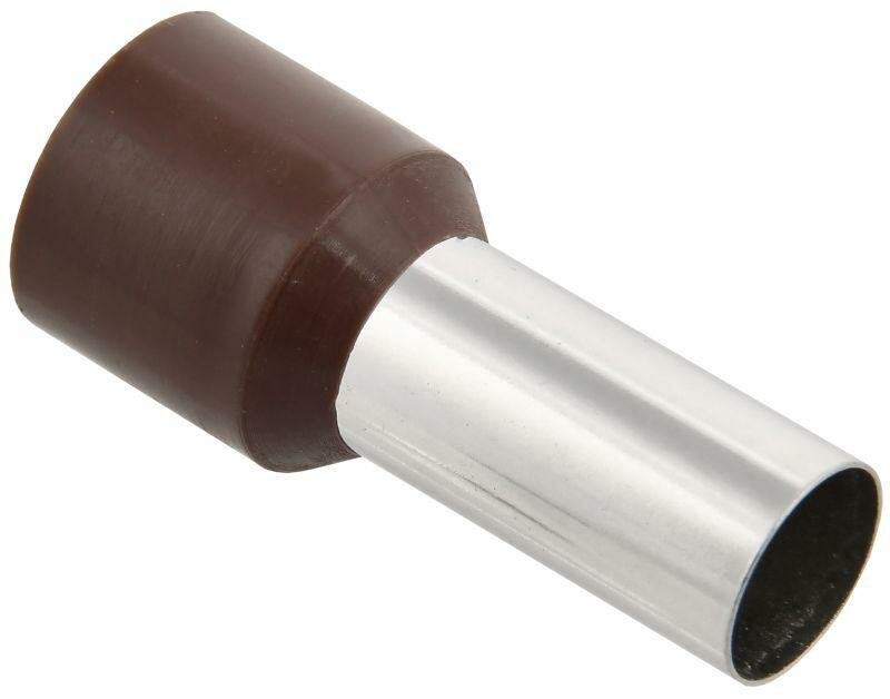 Наконечник штыревой втулочный изолированный НШВИ UGN10-025-11-16 IEK (УП 100 ШТ) коричневый