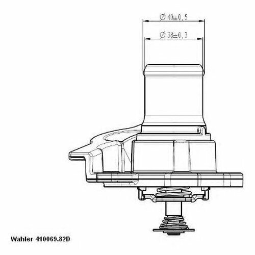 Термостат охлаждающей жидкости Wahler 41093782d