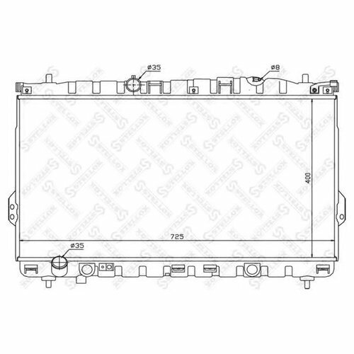 Основной радиатор (двигателя) Stellox 1026537SX для Hyundai Trajet