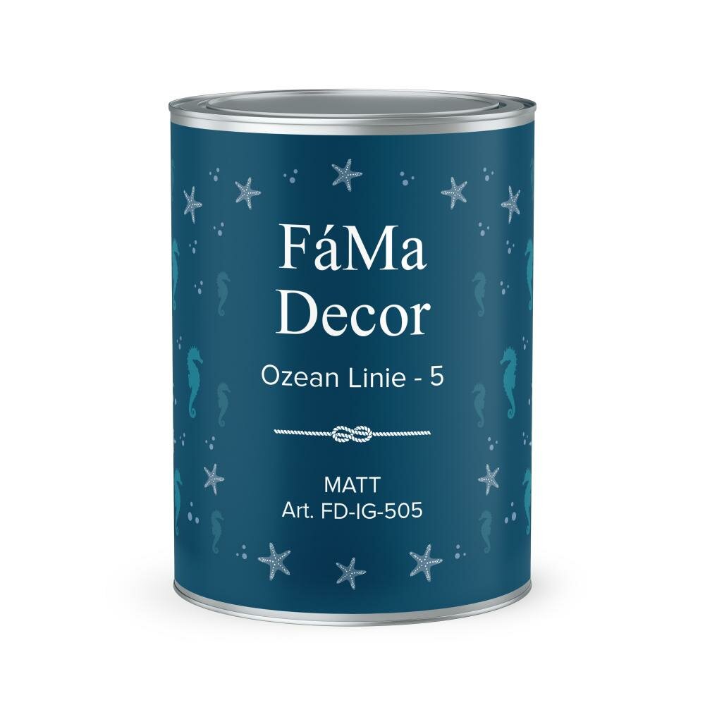 Краска Fama Decor Ozean Linie-5 0.125л Белая Матовая Интерьерная для Внутренних Работ / Фама.