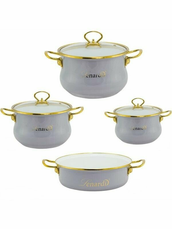 Набор посуды столовой / эмалированный, 7 предметов / Miguel, Lenardi