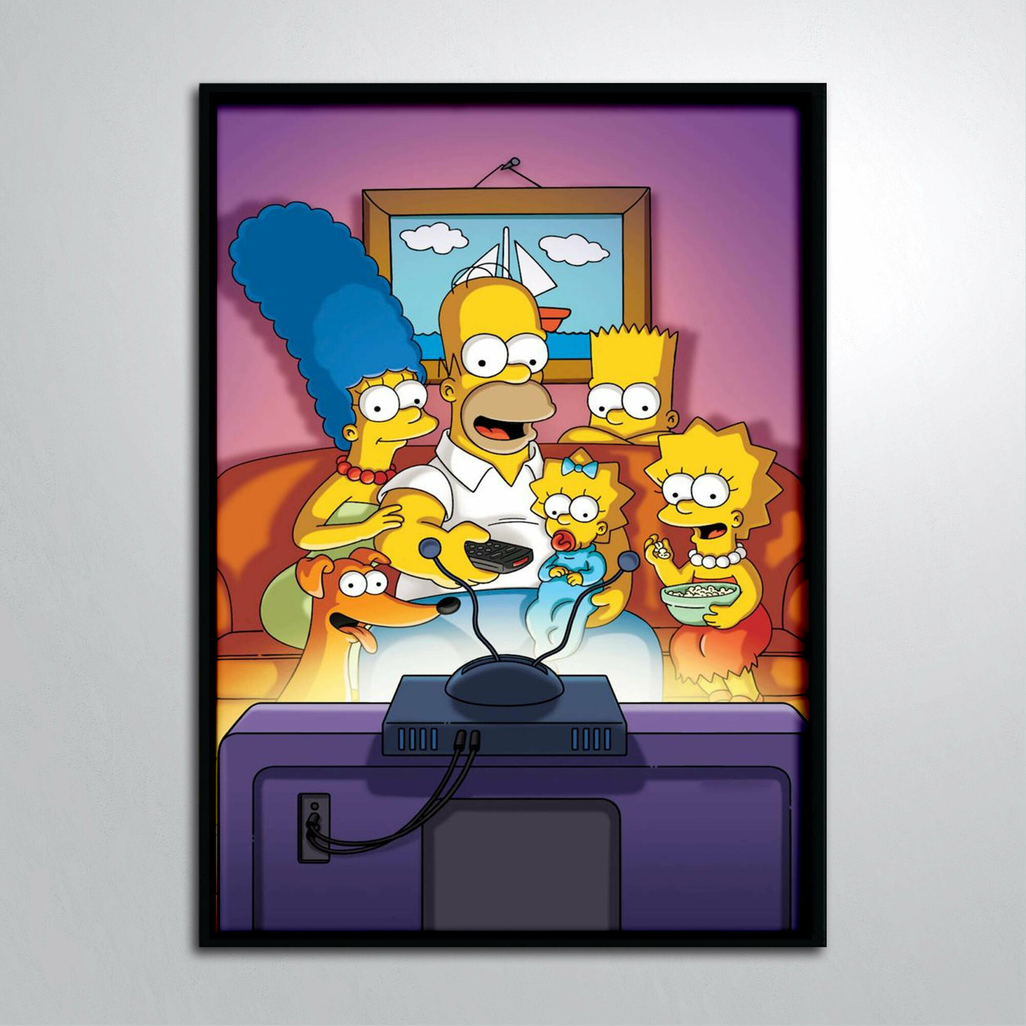 Постер в раме/Симпсоны перед телевизором The Simpsons
