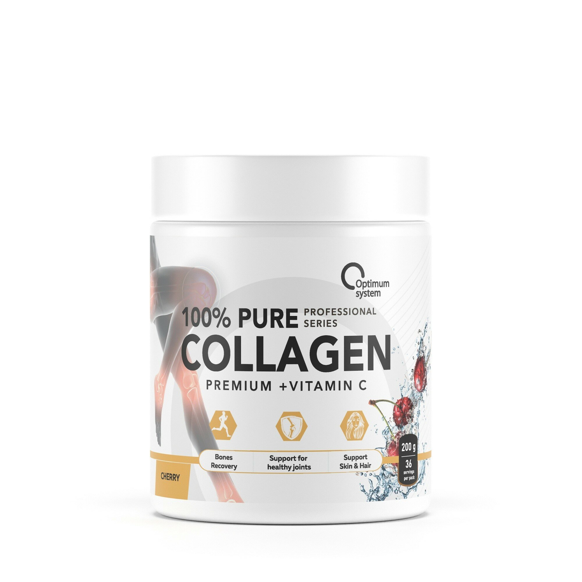 Optimum System Collagen Powder, 200 г (Малина)