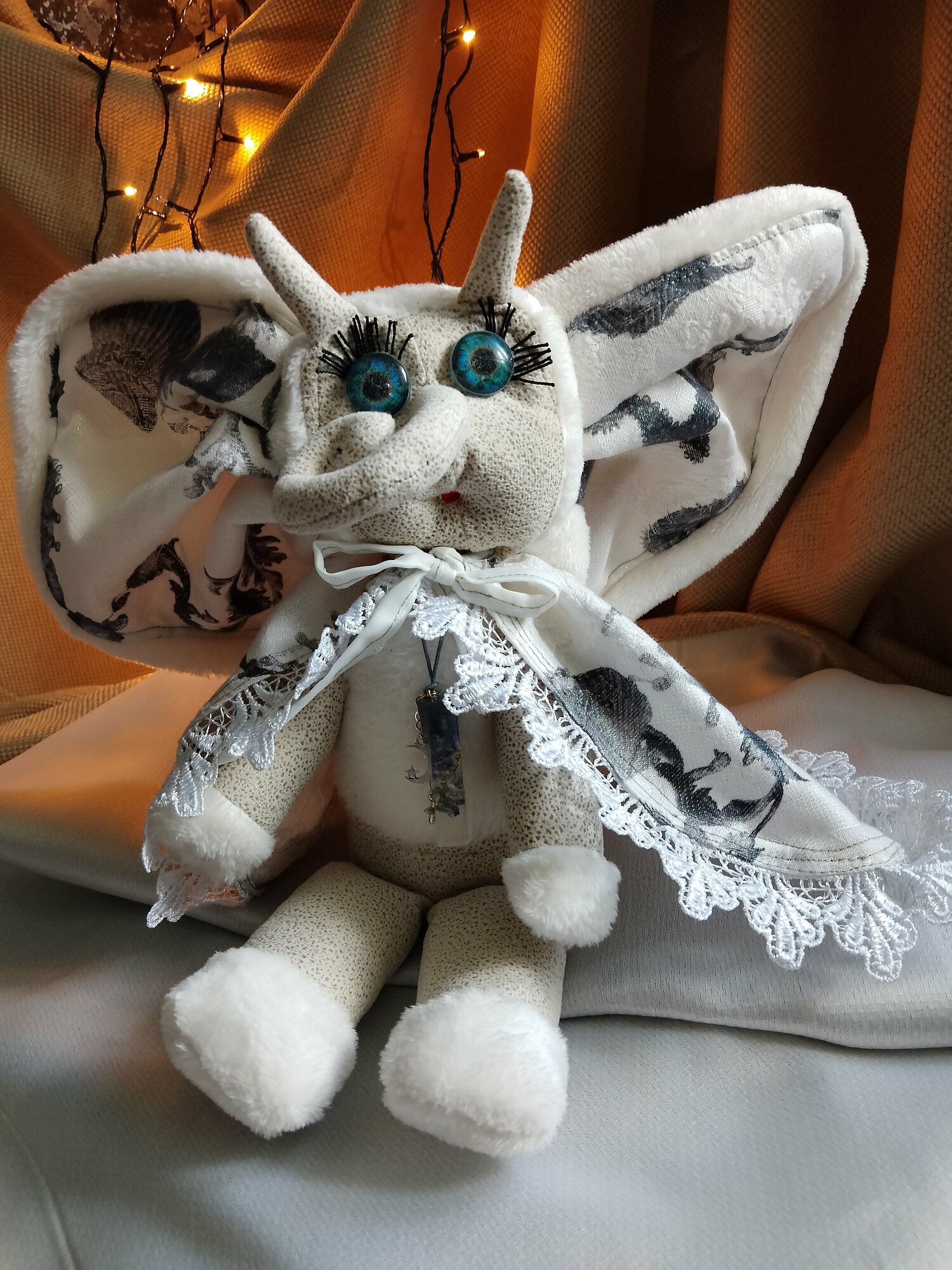 Авторская мягкая игрушка ручной работы "Цветочный слоник Ромчик"