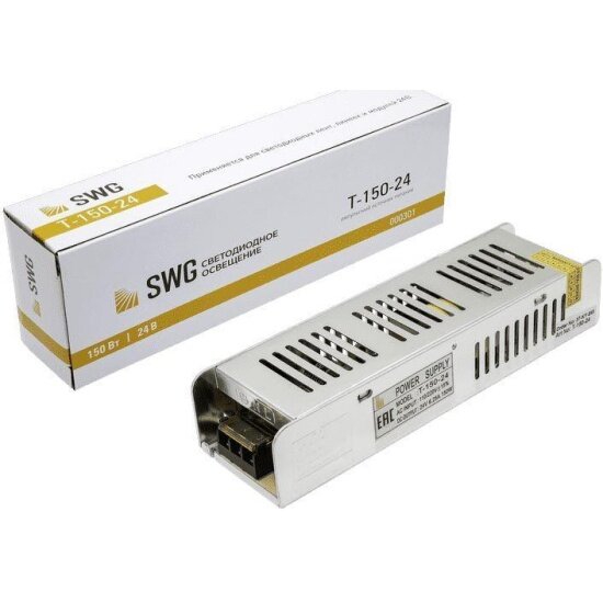 Блок питания Swg 24V 150W 20 IP 6,3A T-150-24 000301