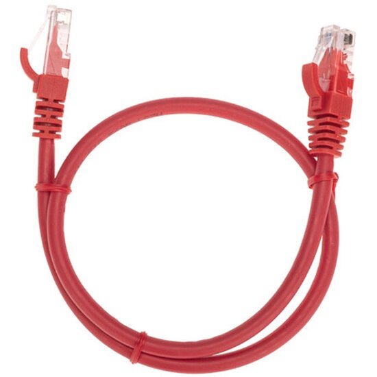 Патч-корд U/UTP Rexant cat 6, медь, LSZH (негорючий), 0,5 м, RJ45-RJ45, 26AWG, красный