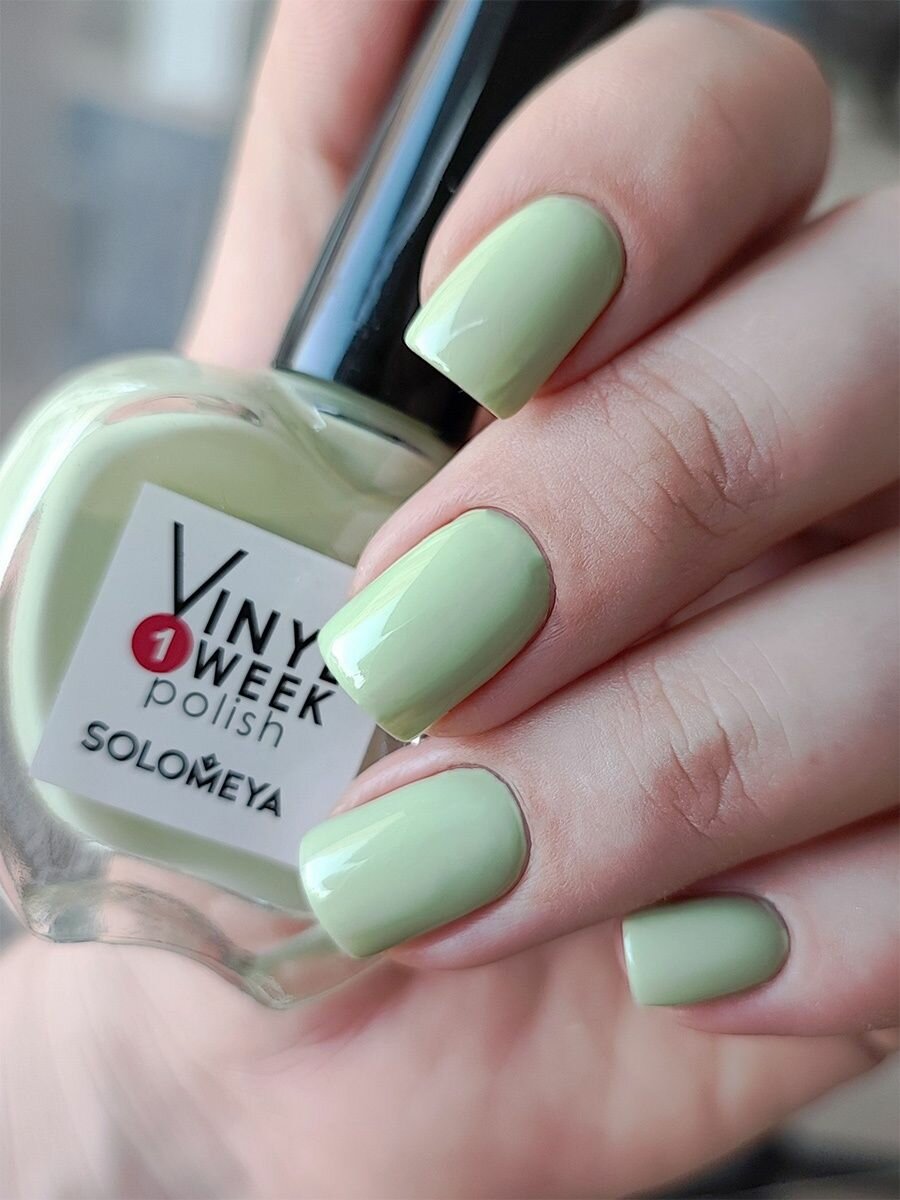 Solomeya Недельный лак One Week Vinyl Polish Pistachio 30 , 13 мл.
