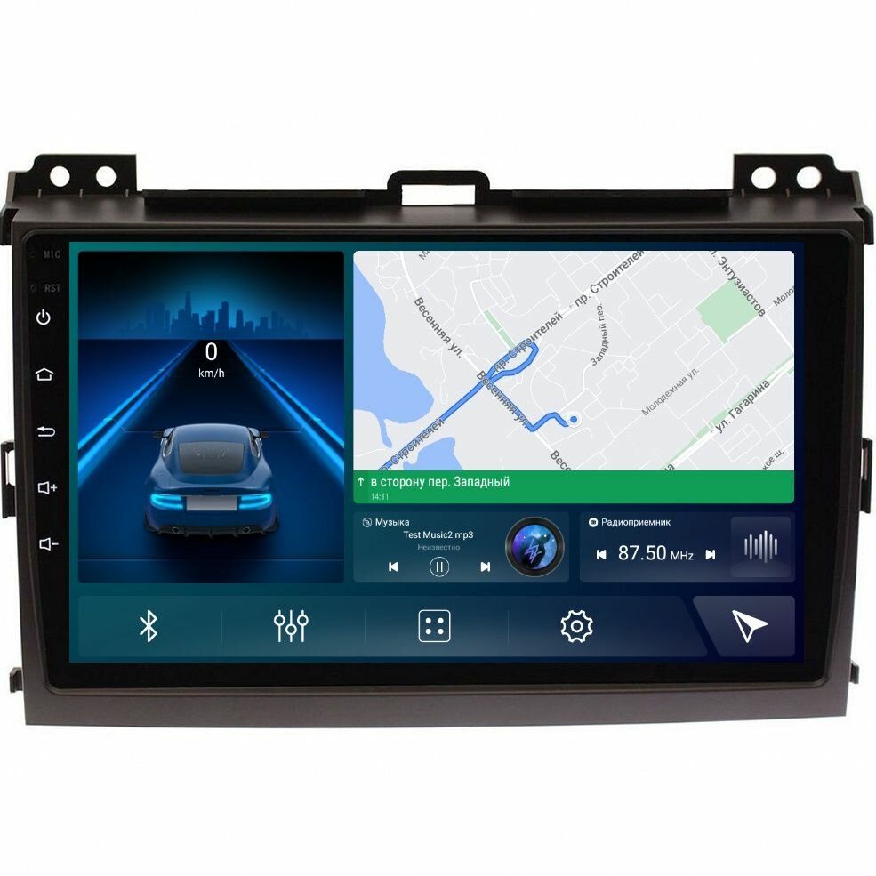 Магнитола CRS-300 Тойота Прадо 120 Toyota Land Cruiser Prado 120 2002-2009 с Android 13, 4/32Gb память, 8 ядерный процессор, Carplay, DSP, 4G модем (Sim)